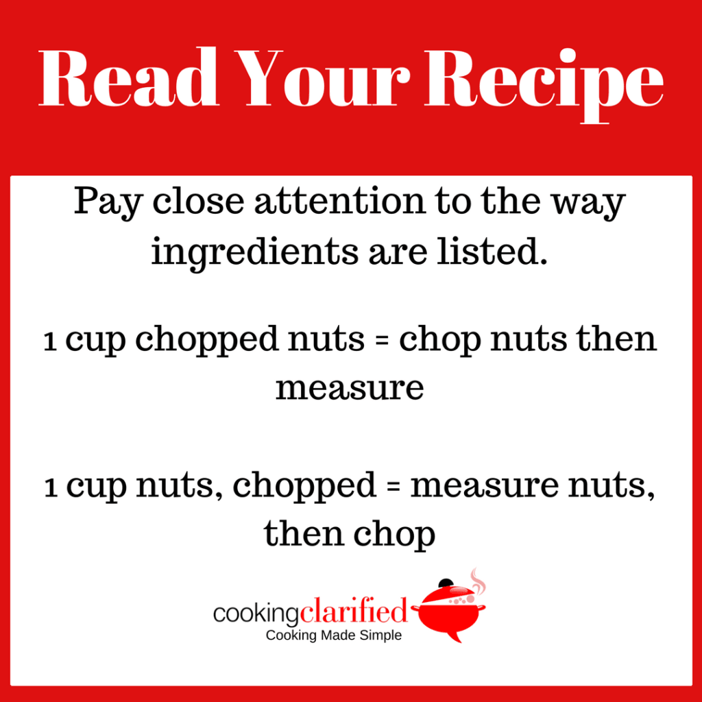 How to Read a Recipe – Cooking Clarified