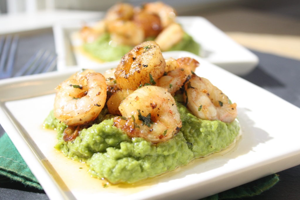 How to Make Pea Puree | Scallops & Shrimp with Pea Puree – Cooking ...